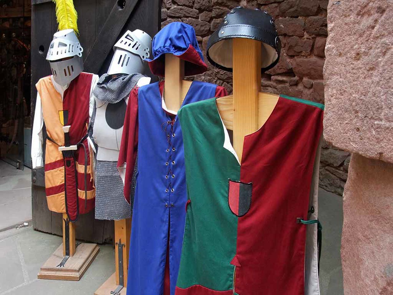 Medieval dress exhibition at Castel dell'Aquila in Lunigiana, Tuscany