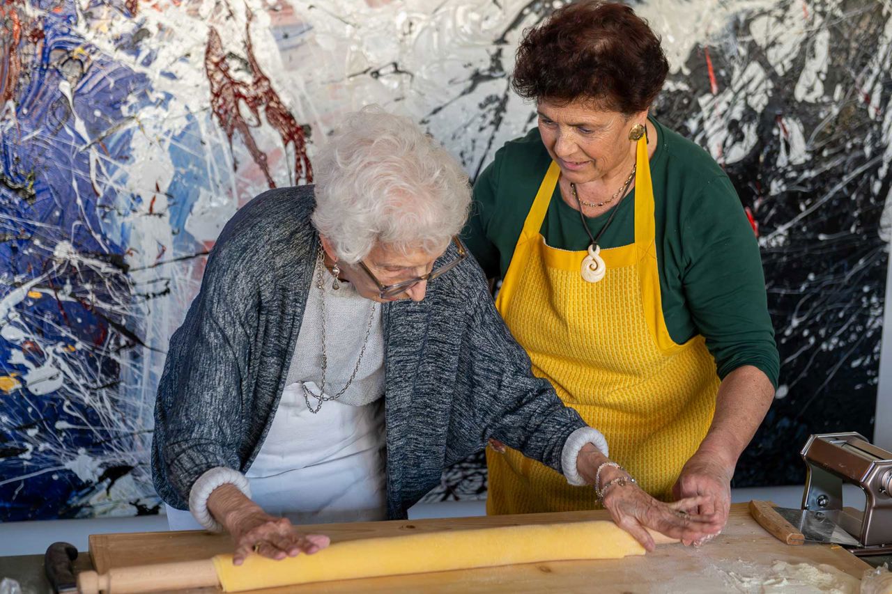 Choose Palazzo Scanderbeg for nonna's home cooking class in Rome