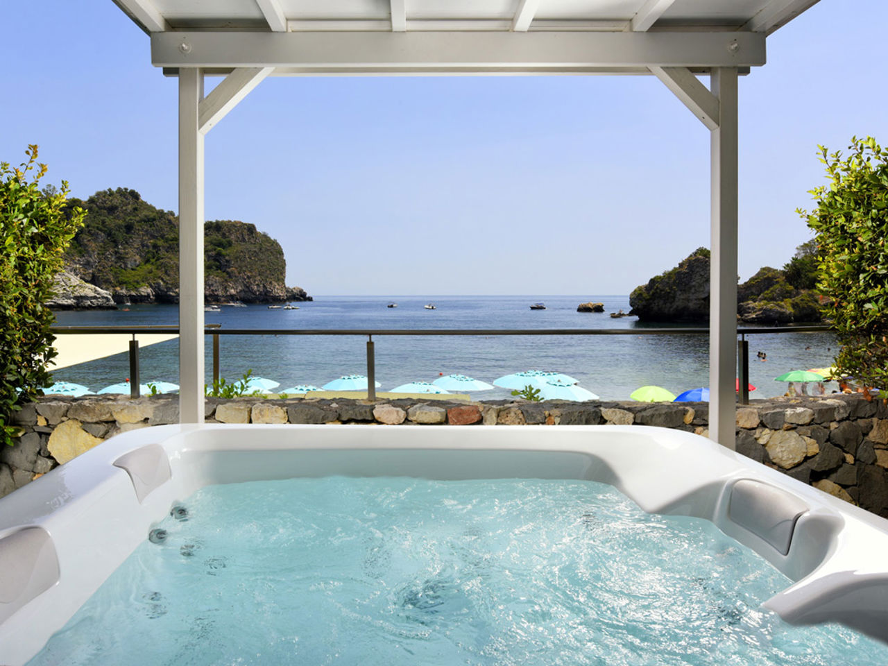 Superior Sea View with Jacuzzi by La Plage Resort in Taormina