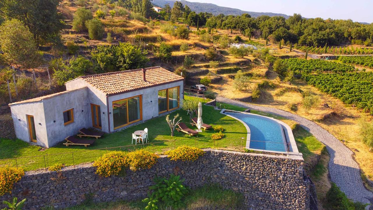 Monaci Pool Villa of Monaci delle Terre Nere Etna Wine Resort