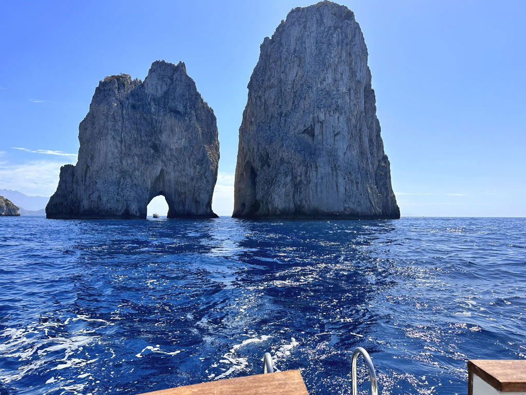 Capri Boat Tour with Snorkeling, Sunset and Blue Grotto caves from Positano