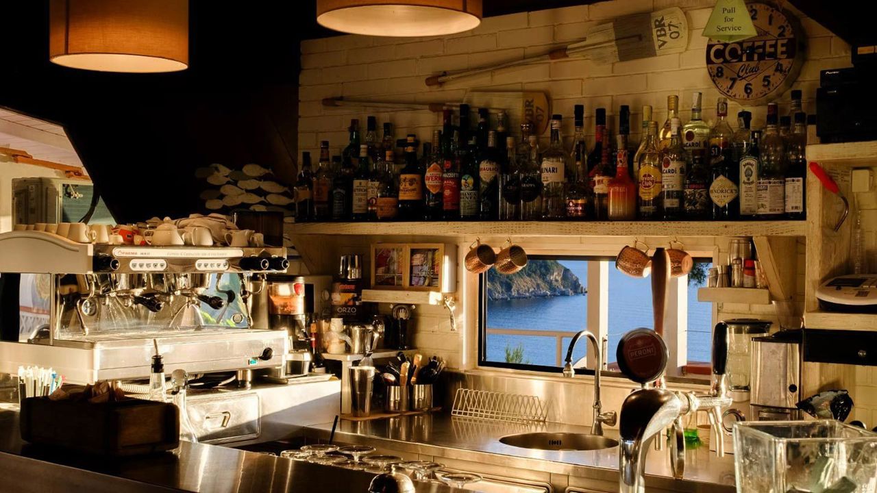 Aperitif at Hotel Paradiso's Lounge bar on Elba Island, The Cloud Bar